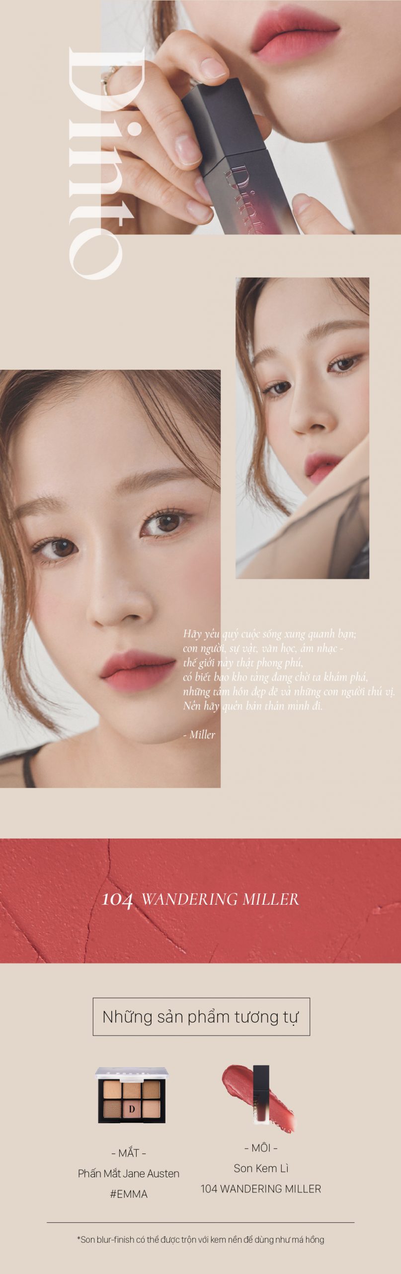 Blur-Finish Lip Tint (4 colors) – Dinto Việt Nam